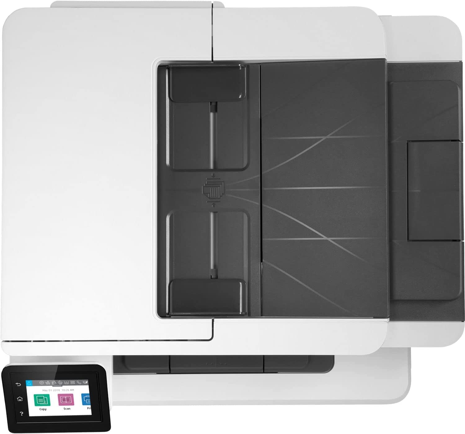 HP Laserjet Pro MFP M428fdw All-in-One Wireless Monochrome Laser Printer, White - Print Scan Copy Fax - 40 ppm, 1200 x 1200 dpi, Auto Duplex Printing, 50-Sheet ADF, Ethernet, Cbmoun Printer_Cable