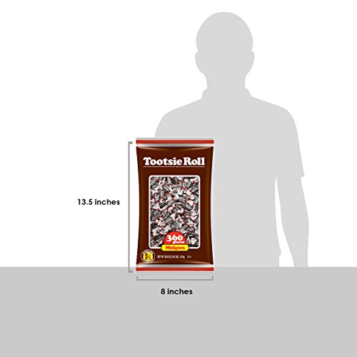 Tootsie Roll Midgees β Chewy Chocolate Gluten-Free Candy β Bulk Bag of Individually Wrapped Candies for Kids, Parties, Classroom β 360 Count (Pack of 1)
