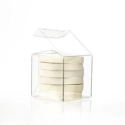 2x2x2 Clear Gift Boxes | Clear Plastic Boxes for Holiday Christmas Weddings Parties | Square Cube Party Favor Boxes for Ornaments Gifts Candy Cookies Cupcakes Packaging With Lids | ClearBags Food Safe PLB104 | 25 Boxes