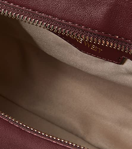 NINE WEST Emery Mini Tote, Brown Logo/Merlot