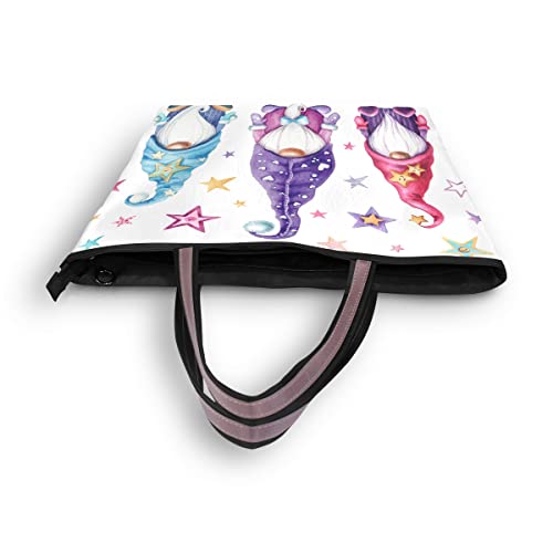 Magic Gnomes with Stars Handbags for Women Tote Bag Large Capacity Top Handle Shopper Shoulder Bag
