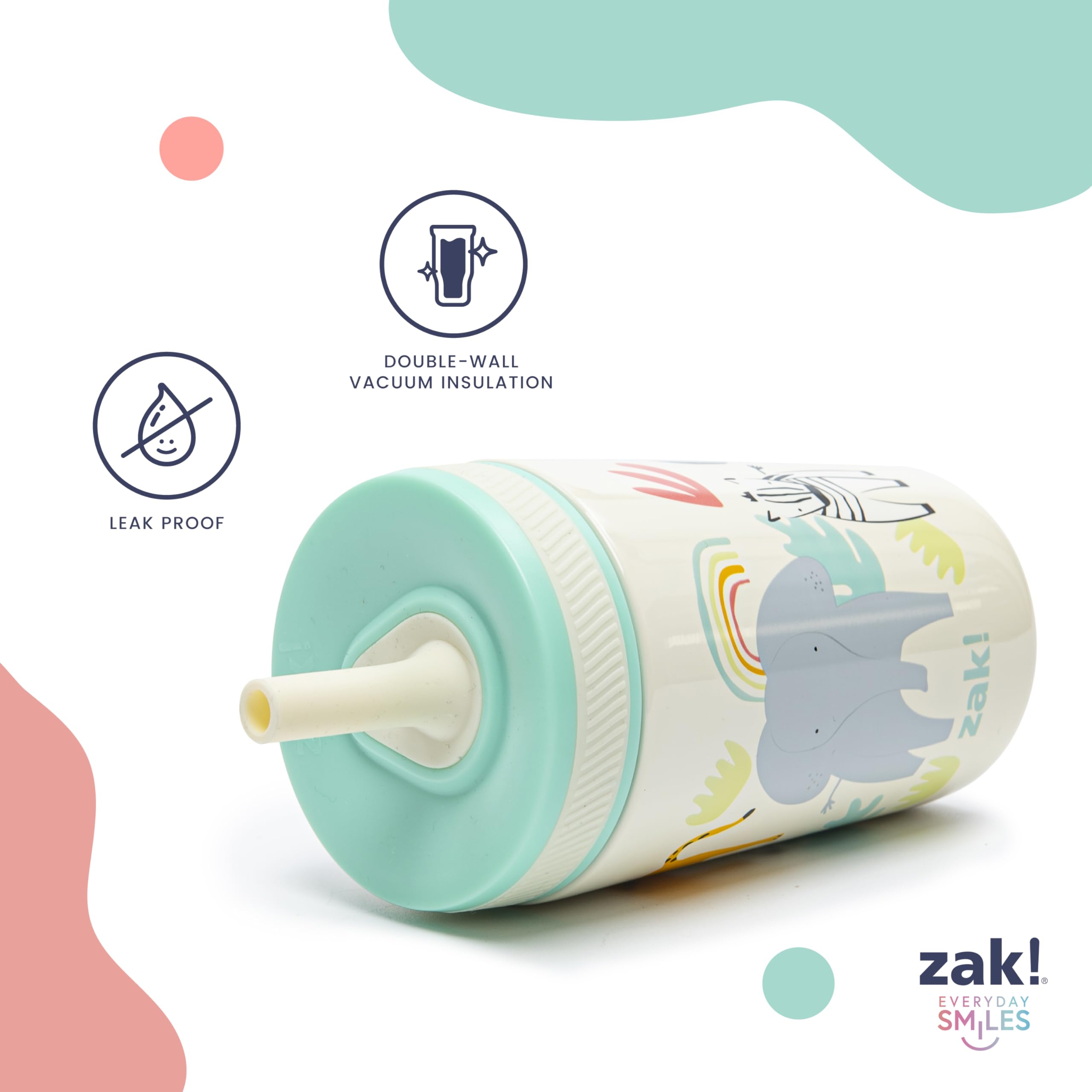 Zak Designs Bluey Kelso Tumbler Set, Leak-Proof Screw-On Lid with Straw, Bundle for Kids Includes Plastic and Stainless Steel Cups with Bonus Sipper, 3pc Set, Non-BPA
