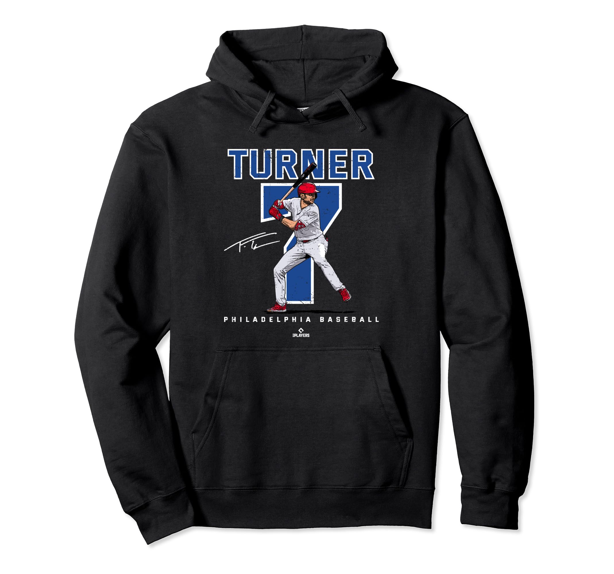 Number and Portrait Trea Turner Philadelphia MLBPA Pullover Hoodie