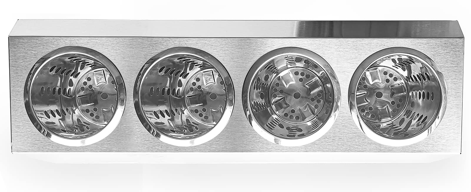 Flatware Organizers Stainless Steel Cylinder Flatware Silverware Utensil Holder Organizer Caddy (4 holes)