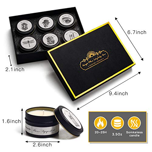 Scented Candles Gifts Set, 6 Pack Candle Set for Men,150 h Long Lasting Soy Candle, Candles Gifts for Women, Birthday Anniversary Housewarming Gift, Stress Relief & Relax Body