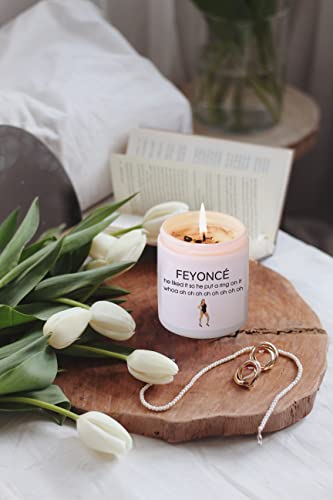 Engagement Gifts for Couples, Feyonce Newly Engaged Gift for Bride, He Put A Ring On it Candle, Vanilla&Lavender Scented Candles with Crystal