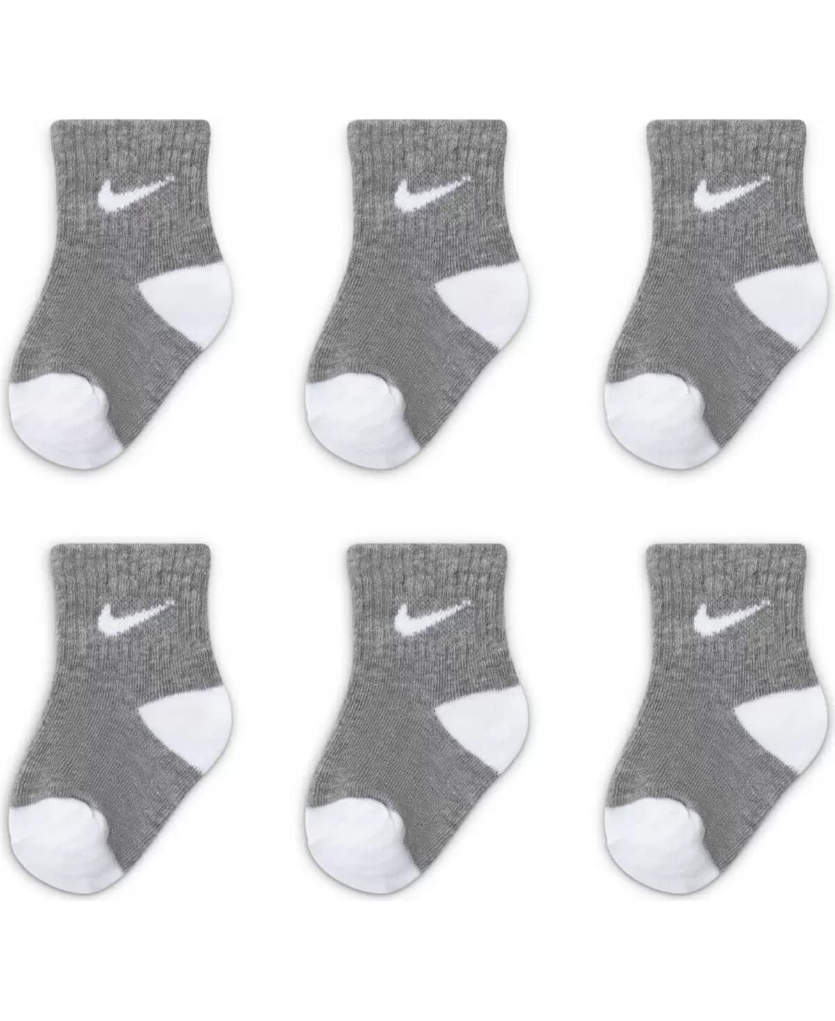Nike Infant 6 Pairs Lightweight Ankle Socks Size 6-12 Months