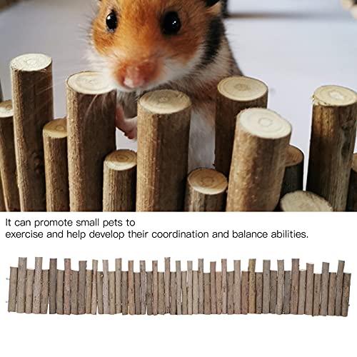 MUNEFE Hamster Wooden Fence, Rat Ladder Bride Toy, Hamster Chew Bride Toy for all Animals Pet Chinchilla(60CM)