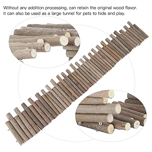 MUNEFE Hamster Wooden Fence, Rat Ladder Bride Toy, Hamster Chew Bride Toy for all Animals Pet Chinchilla(60CM)