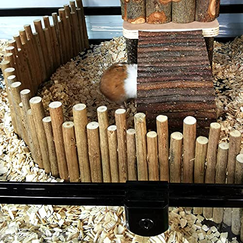 MUNEFE Hamster Wooden Fence, Rat Ladder Bride Toy, Hamster Chew Bride Toy for all Animals Pet Chinchilla(60CM)