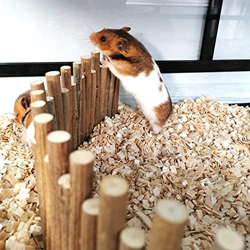 MUNEFE Hamster Wooden Fence, Rat Ladder Bride Toy, Hamster Chew Bride Toy for all Animals Pet Chinchilla(60CM)