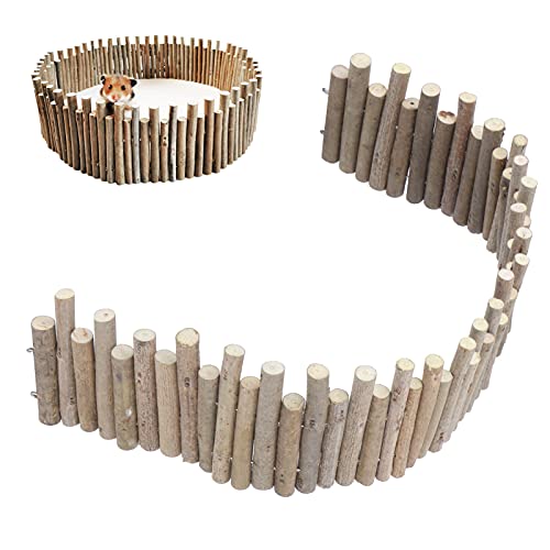 MUNEFE Hamster Wooden Fence, Rat Ladder Bride Toy, Hamster Chew Bride Toy for all Animals Pet Chinchilla(60CM)