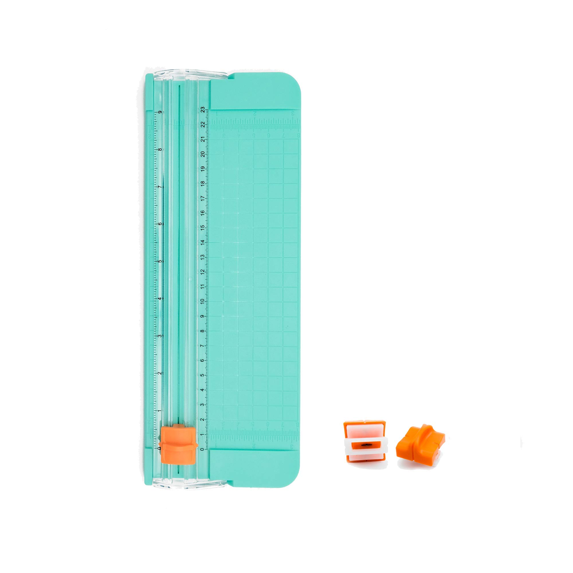 Paper Cutter A5 Paper Trimmer Titanium Scrapbooking Tool with 1pcs Replacement Cutting Blade,for Scrapbooking, Picture Cutting, Label Design, Photos,Comes with a Replacement Cutting Blade Blade