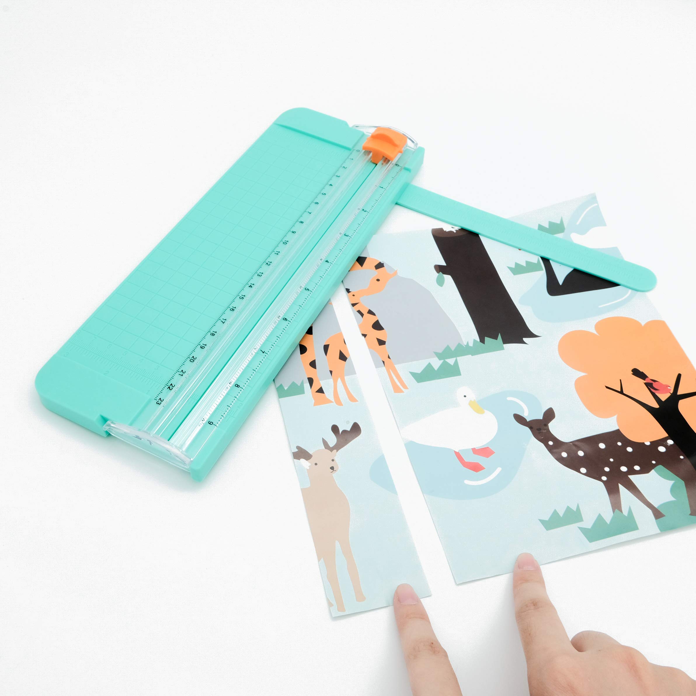 Paper Cutter A5 Paper Trimmer Titanium Scrapbooking Tool with 1pcs Replacement Cutting Blade,for Scrapbooking, Picture Cutting, Label Design, Photos,Comes with a Replacement Cutting Blade Blade