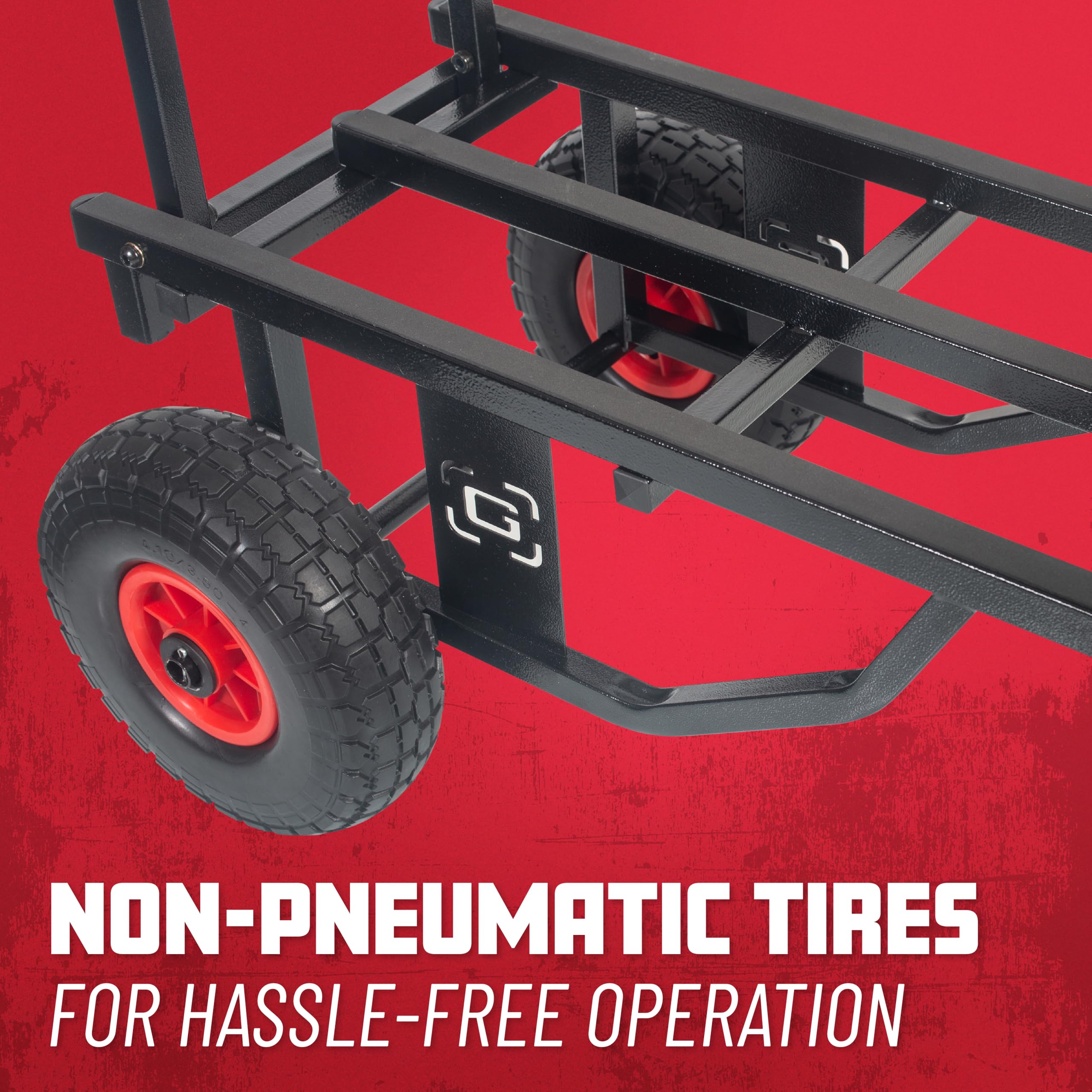 Gator Frameworks All-Terrain Folding Multi-Utility Cart with 30-52” Extension & 500 lbs. Load Capacity (GFW-UTL-CART52AT)