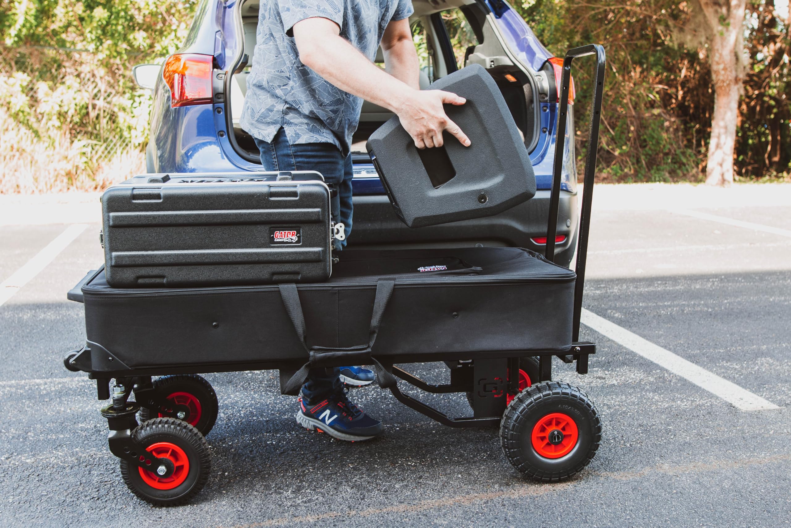 Gator Frameworks All-Terrain Folding Multi-Utility Cart with 30-52” Extension & 500 lbs. Load Capacity (GFW-UTL-CART52AT)