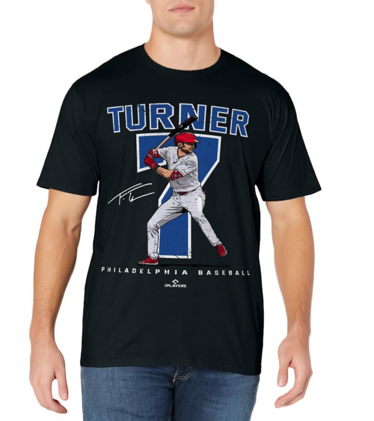 Number and Portrait Trea Turner Philadelphia MLBPA T-Shirt