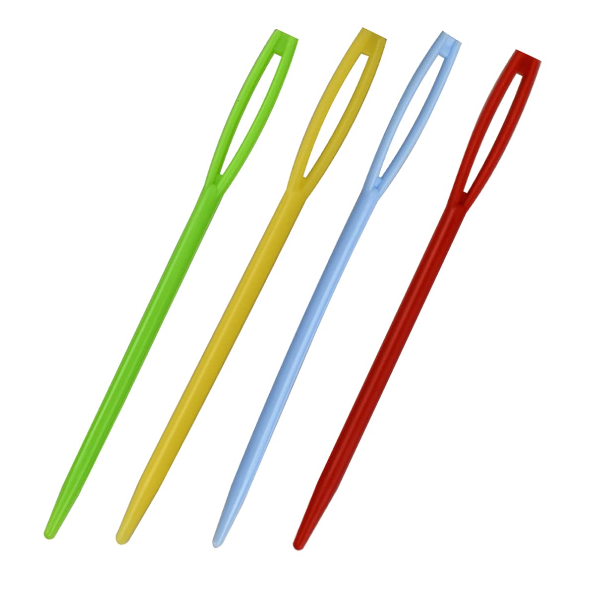 48pcs 2.7 "Large Eye Plastic Sewing Needles Yarn Needles Safety Lacing Needles Children Safety Learning Needles Applicable to Children Craft Needles Project,4 Colors