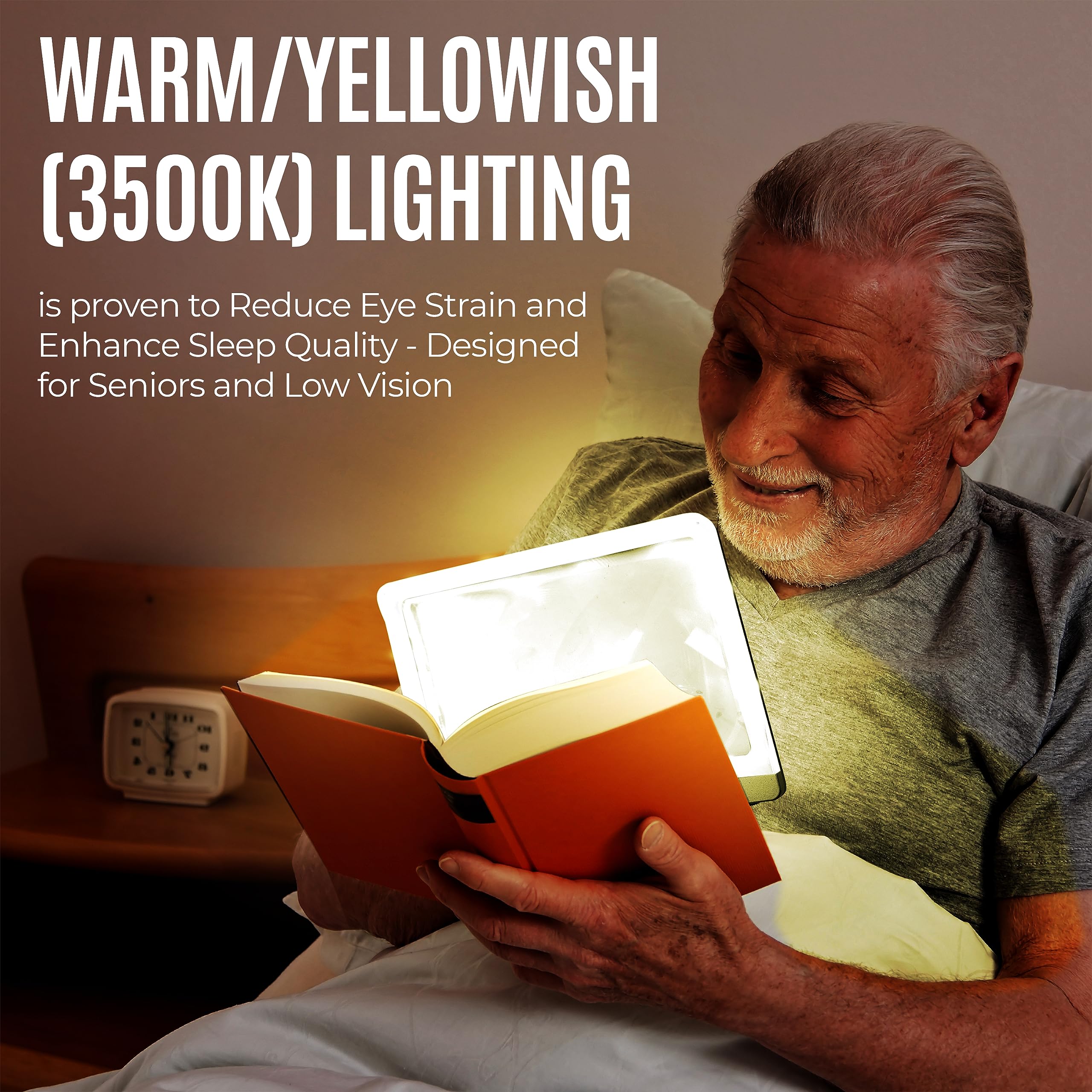 MagniPros 3X Large Ultra Bright LED Page Magnifier with Anti-Glare Dimmable LEDs(Evenly Lit Viewing Area & Relieve Eye Strain)-Ideal for Reading Small Prints & Low Vision