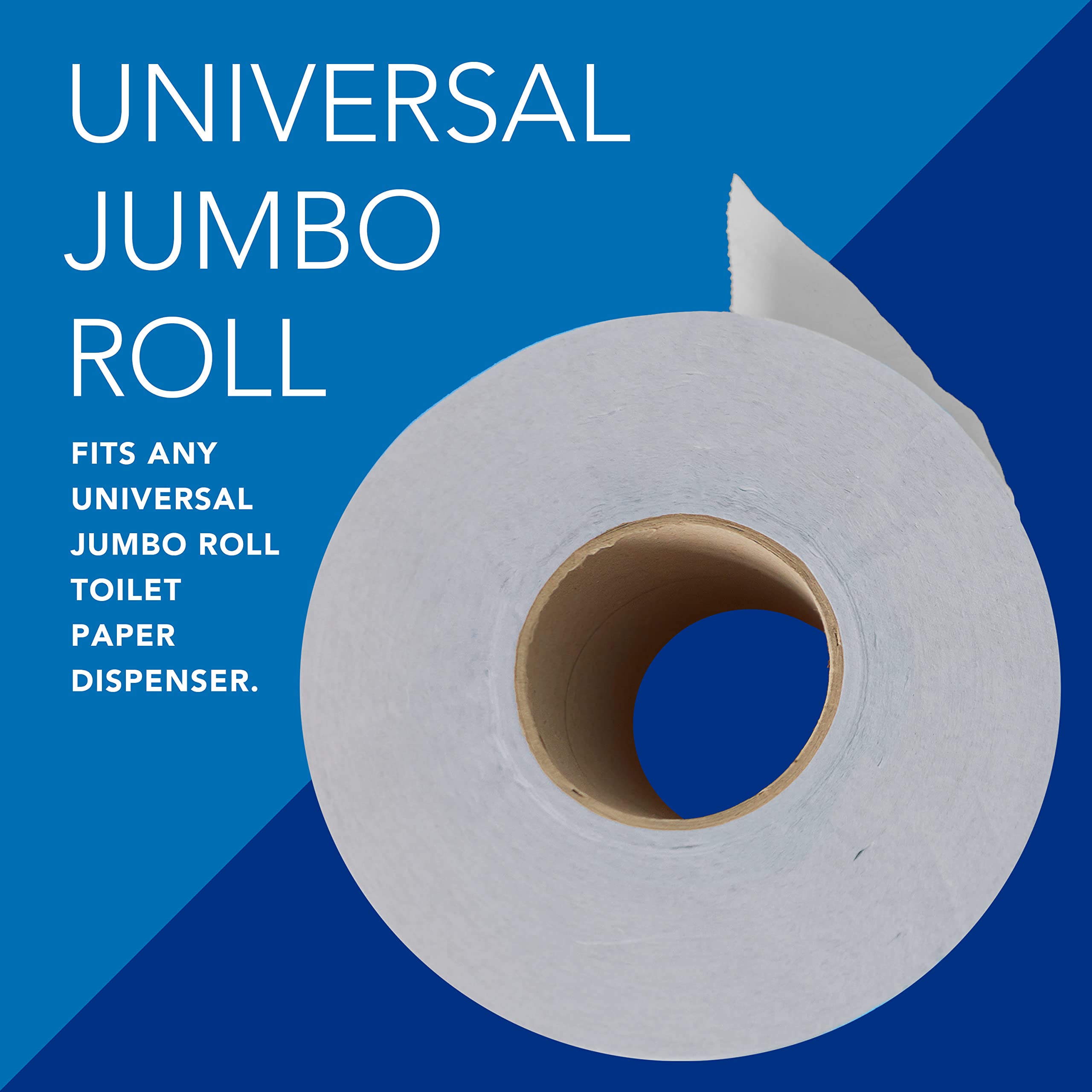 Scott Essential Jumbo Roll JR. Commercial Toilet Paper (67805), 100% Recycled Fiber, 2-PLY, White, 12 Rolls / Case, 1000' / Roll