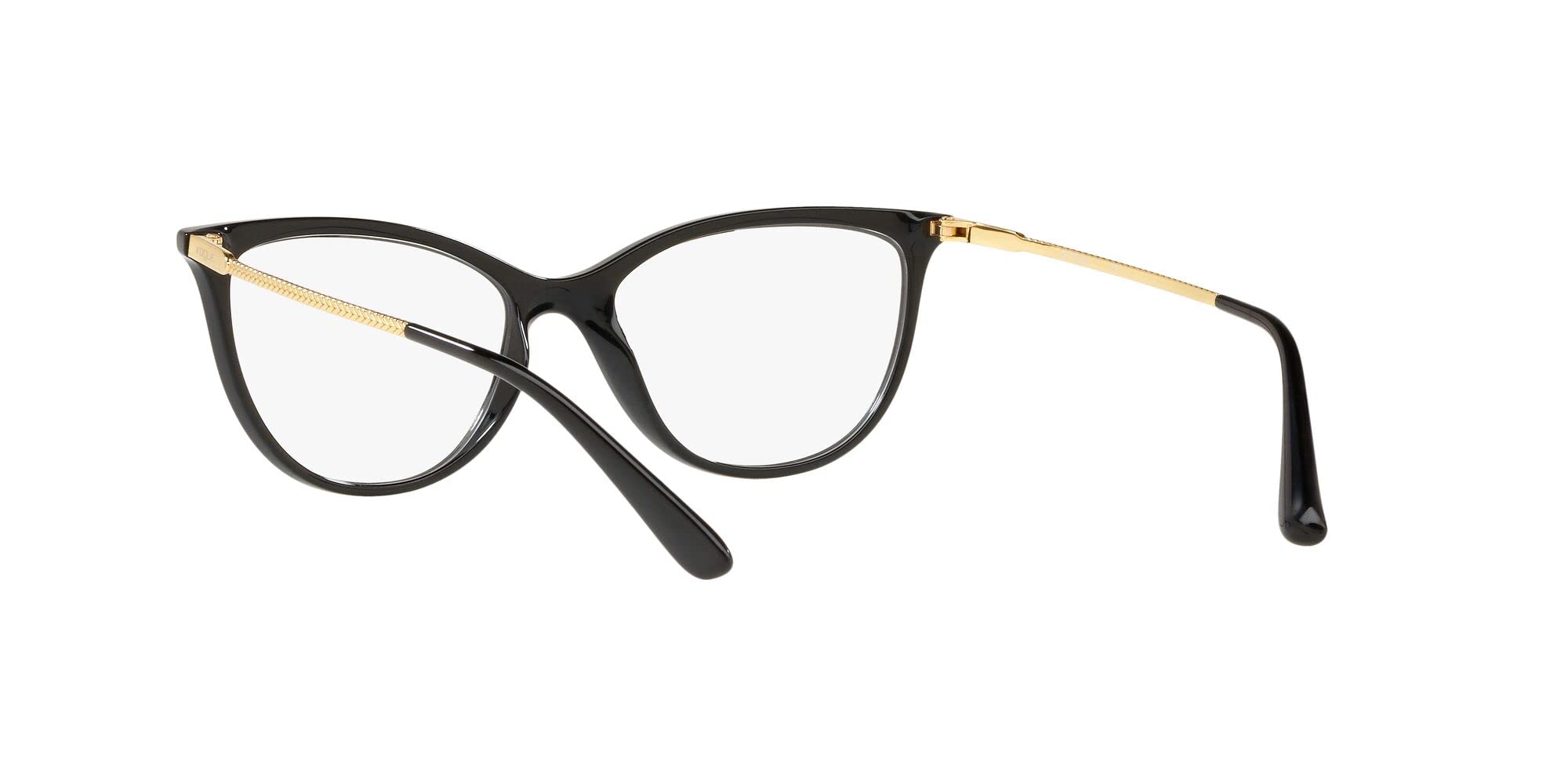Vogue Eyewear Women's VO5239 Cat Eye Prescription Eyeglass Frames, Black/Demo Lens, 52 mm
