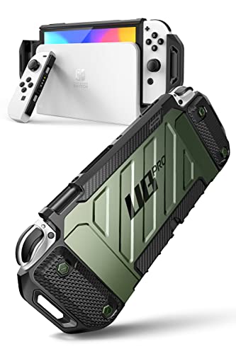SUPCASE Unicorn Beetle Pro Series Case for Nintendo Switch OLED Model (2021), Dockable Rugged Protective Case Compatible with Nintendo Switch Console (Guldan)