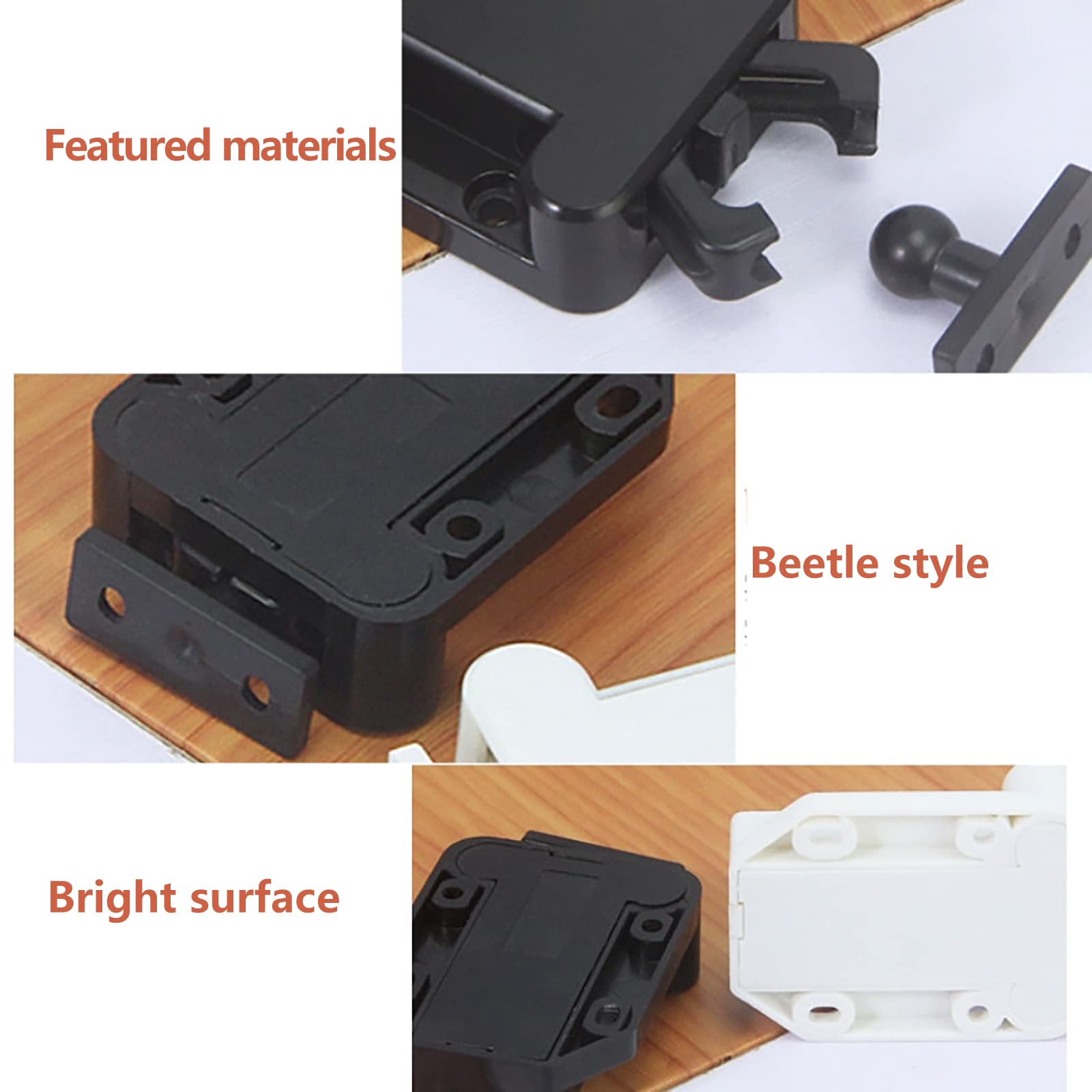 push the latch.door catch,Drawer Cabinet Catch Rebound Cabinet Latches Push Latch with Automatic Pop-Up Function Cabinet Lock Self-Locking Device for Cabinet Door Closure Push Catch Pop Out Cabinet Ha
