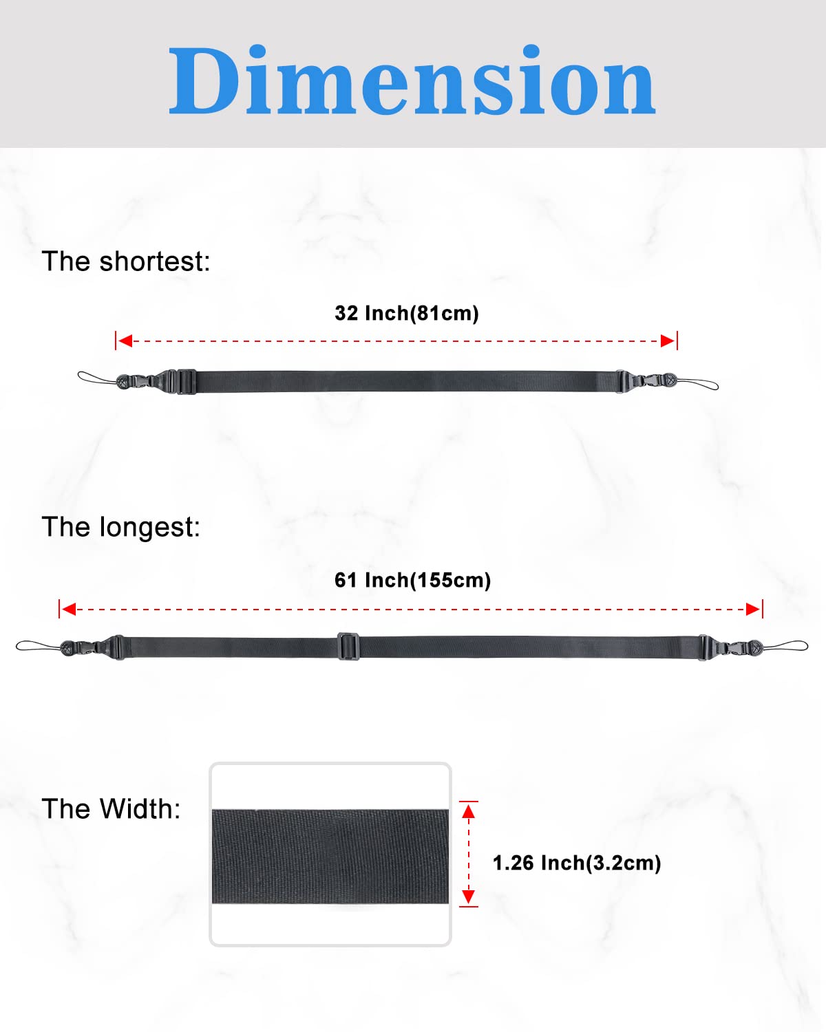 Miesherk STOCK Adjustable Shoulder Strap: Replacement iPad Strap Nylon Neck Belt for iPad, Crossbody Bag, Binoculars