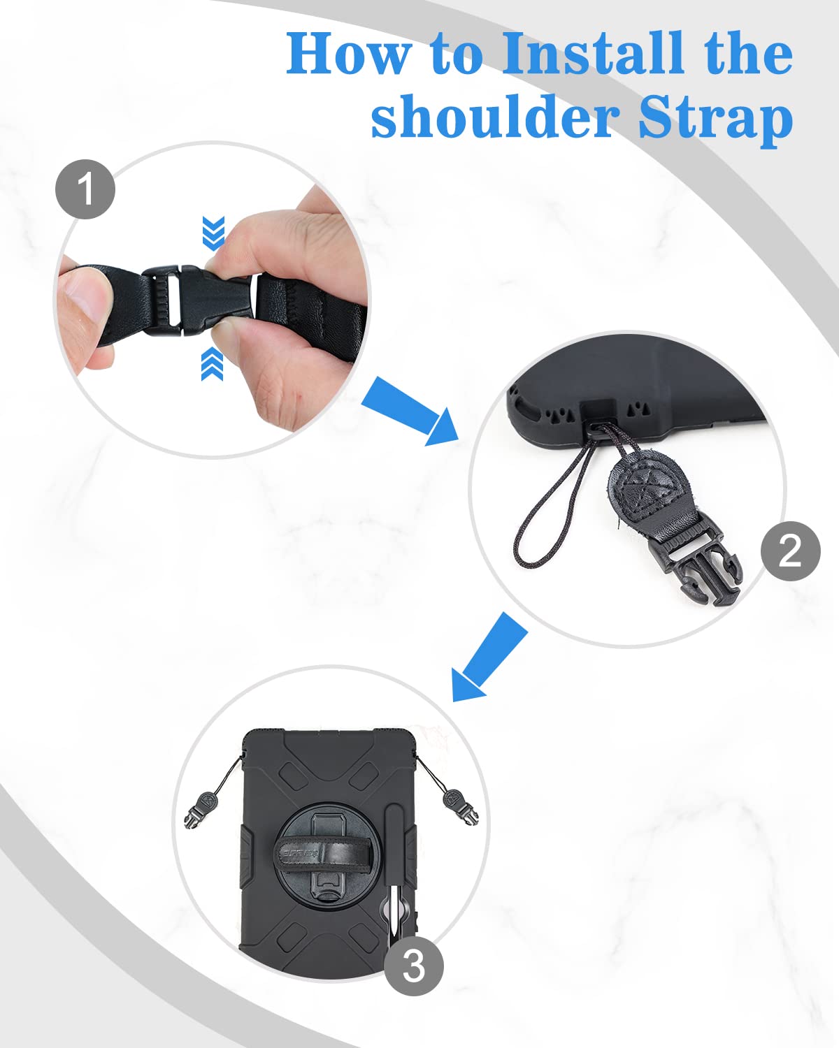 Miesherk STOCK Adjustable Shoulder Strap: Replacement iPad Strap Nylon Neck Belt for iPad, Crossbody Bag, Binoculars