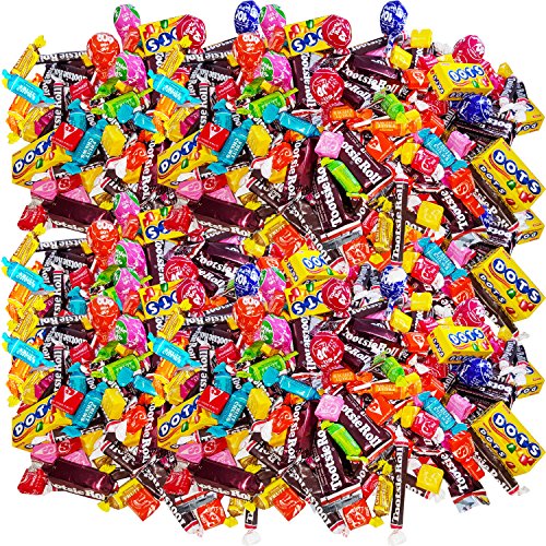 Bulk Fruit and Chocolate Candy Assortment - Tootsie Roll Fruit Chews and Original Chocolate Midges, Tootsie Pops, Starburst and Dots - 9.5 lbs - Variety Value Bundle - Individually Wrapped, 152 oz.