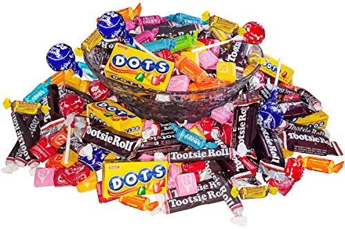 Bulk Fruit and Chocolate Candy Assortment - Tootsie Roll Fruit Chews and Original Chocolate Midges, Tootsie Pops, Starburst and Dots - 9.5 lbs - Variety Value Bundle - Individually Wrapped, 152 oz.