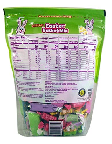 Tootsie Roll Childs Play Easter Basket Bulk Individually Wrapped Candy Assortment Mix in Resealable Bag, 24.48 oz