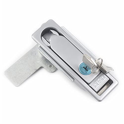 NHOSS Electric Cabinet Panel Cam Lock Push Type Pop Up Door Lock Matt Silver Hardware 1Pcs (Color : L92mm)
