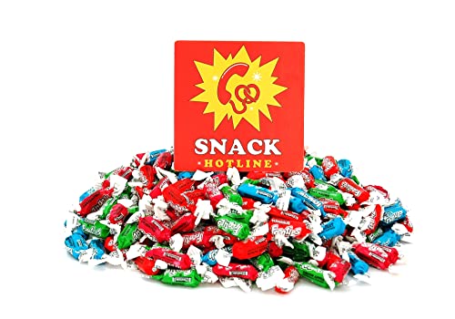 Tootsie Roll Frooties Famous 4 Flavors Variety Bag - Blue Raspberry-Fruit Punch-Green Apple-Strawberry - 28oz - 1.75Lbs of Bulk Candy Individually Wrapped Taffy - Snack Hotline