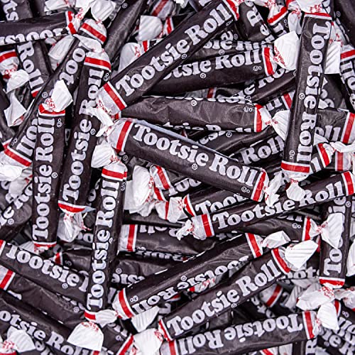 Tootsie Rolls Long Bulk Tootsie Roll Juniors Individually Wrapped Chewy Taffy Candy - 2 Pounds