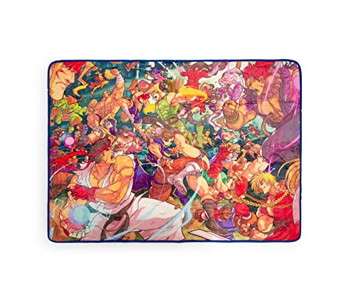 Street Fighter Fleece Throw Blanket | Plush Soft Polyester Cover For Sofa and Bed, Cozy Home Decor, Luxury Room Essentials | Capcom Video Game Gifts For Adults and Kids | 45 x 60 Inches