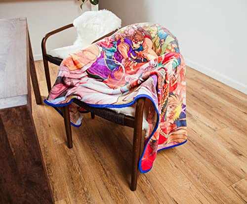 Street Fighter Fleece Throw Blanket | Plush Soft Polyester Cover For Sofa and Bed, Cozy Home Decor, Luxury Room Essentials | Capcom Video Game Gifts For Adults and Kids | 45 x 60 Inches