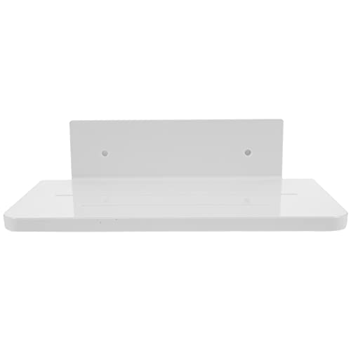 Cabilock Plastic Wall Rack Wall-Mounted Corner Wall Shelf Storage Rack Bathroom Wall Organizer Toilet Hanging Small Shelf for Wall Shelf Rattan Wall Shelf White Floating Shelves