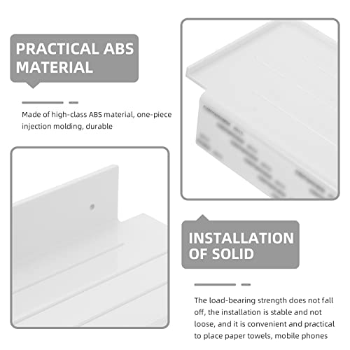Cabilock Plastic Wall Rack Wall-Mounted Corner Wall Shelf Storage Rack Bathroom Wall Organizer Toilet Hanging Small Shelf for Wall Shelf Rattan Wall Shelf White Floating Shelves