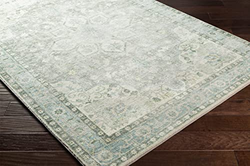 Mark&Day Area Rugs, 8x10 Heiereind Traditional Sage Area Rug Green Gray Blue Carpet for Living Room, Bedroom or Kitchen (7'6" x 9'6")