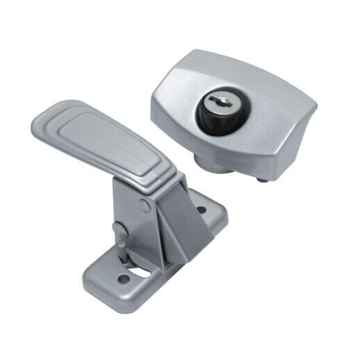 Camper Locking Entry Door Handle. Silver Lock Latch Pop Up RV Trailer New