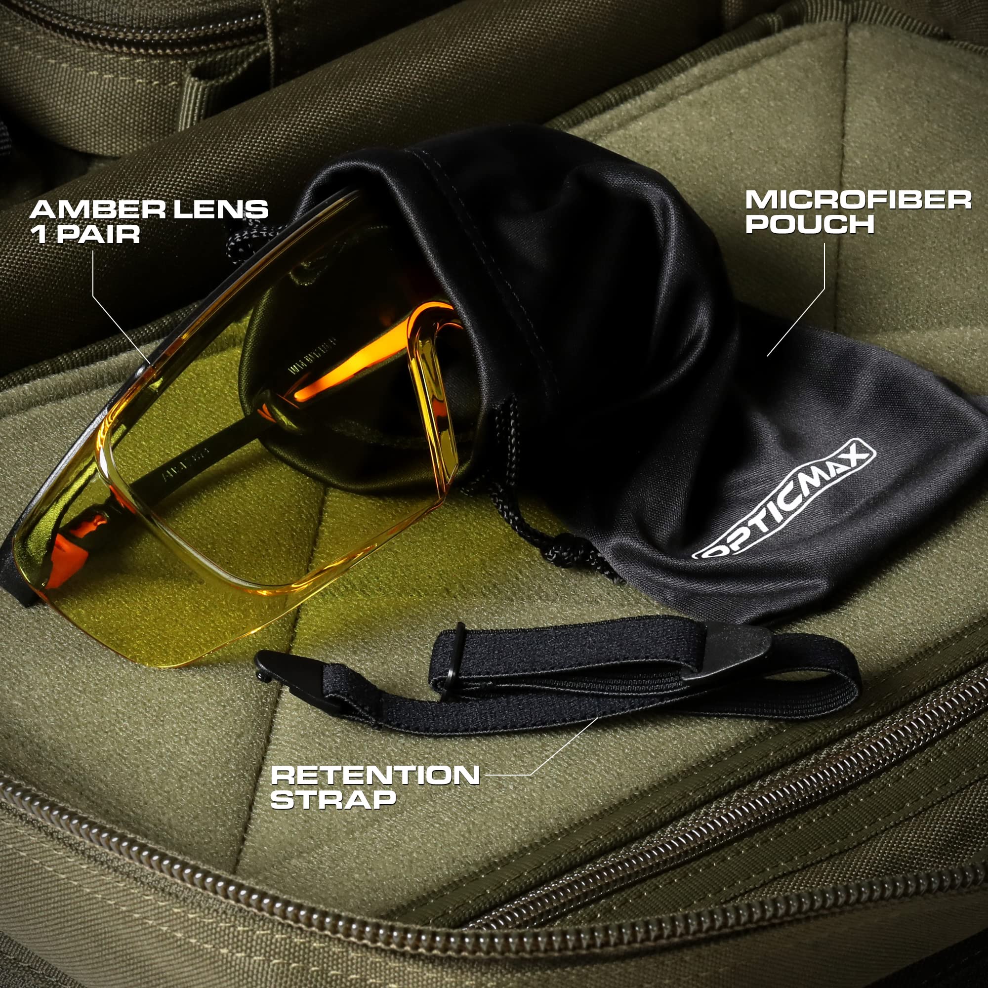Optic Max Safety Glasses That Fit Over Your Prescription Eyewear. Anti- Fog & Scratch Wraparound Lenses, Adjustable Arms
