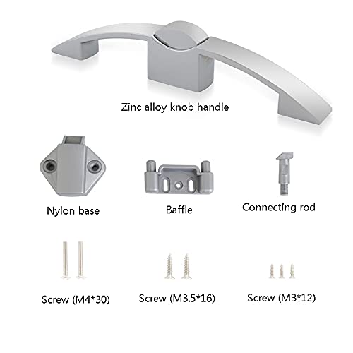 Button Latch Lock,Cupboard Cam Lock, 4 PCS,Push Lock Latch Door,Pop Up Knob Button Catch Lock,Door Lock Catch Zinc Alloy Pop Up Cupboard Door Knob Latch Fit 14mm-16mm Thickness Cabinet Boat Horsebox C