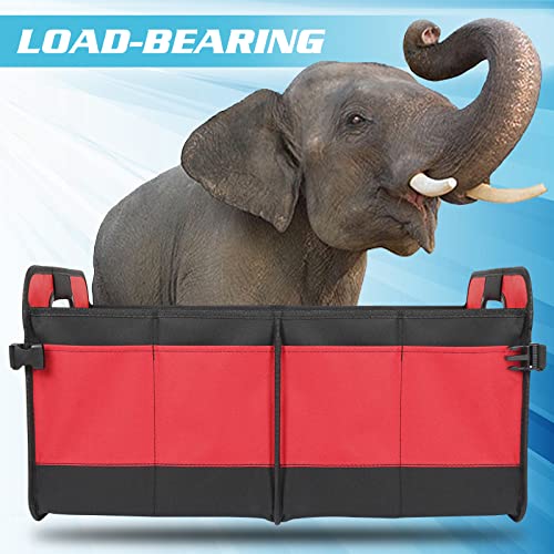 Sposuit Trunk Organizer for Car - Collapsible Trunk Storage with 11 Pockets & Reinforced Handles, SUV Trunk Organizers for Grocery Cargo