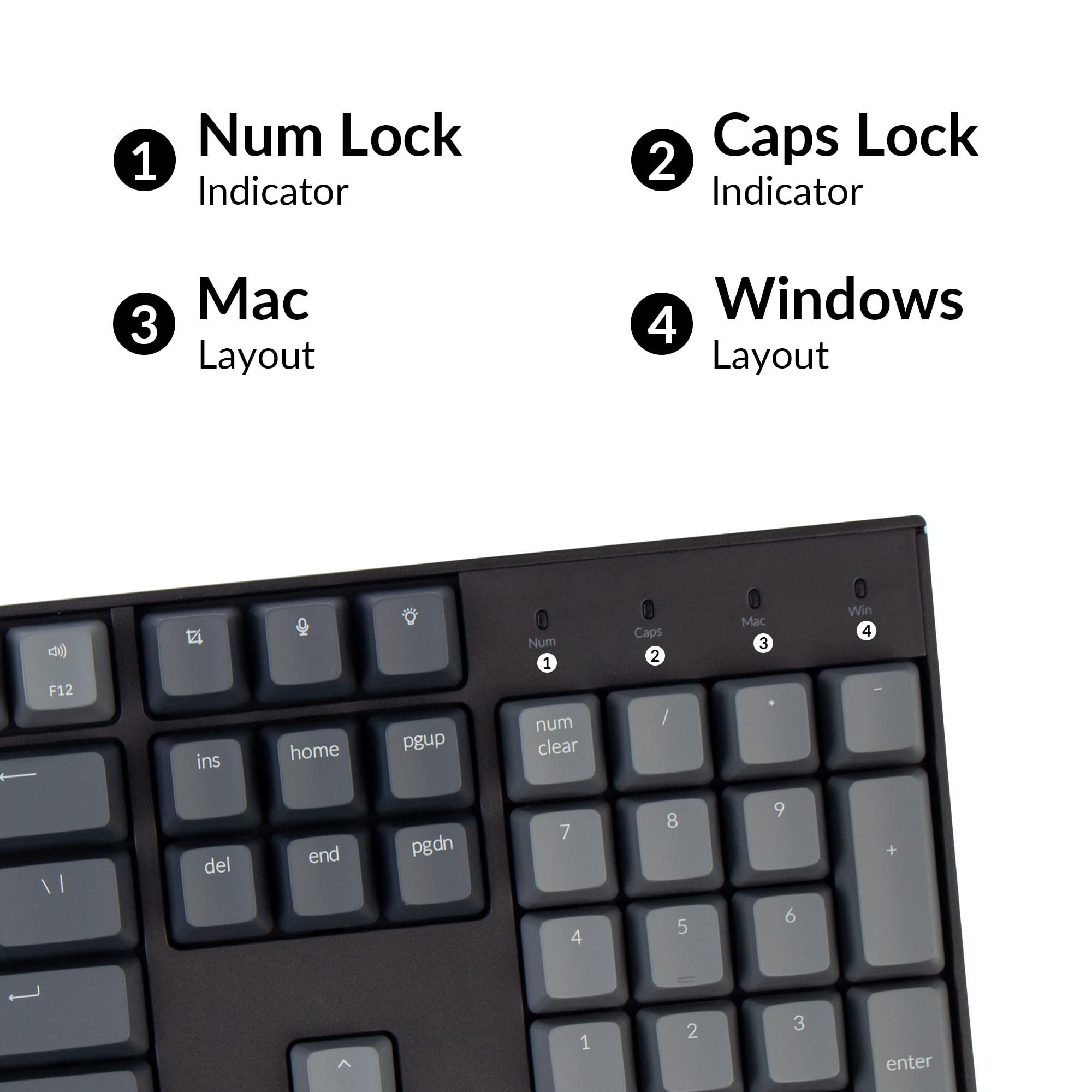 Keychron K10 Full Size 104 Keys Bluetooth Wireless Mechanical Gaming Keyboard for Mac Windows with Gateron G Pro Red Switch, Multitasking/White LED Backlight/USB C Wired Computer Keyboard