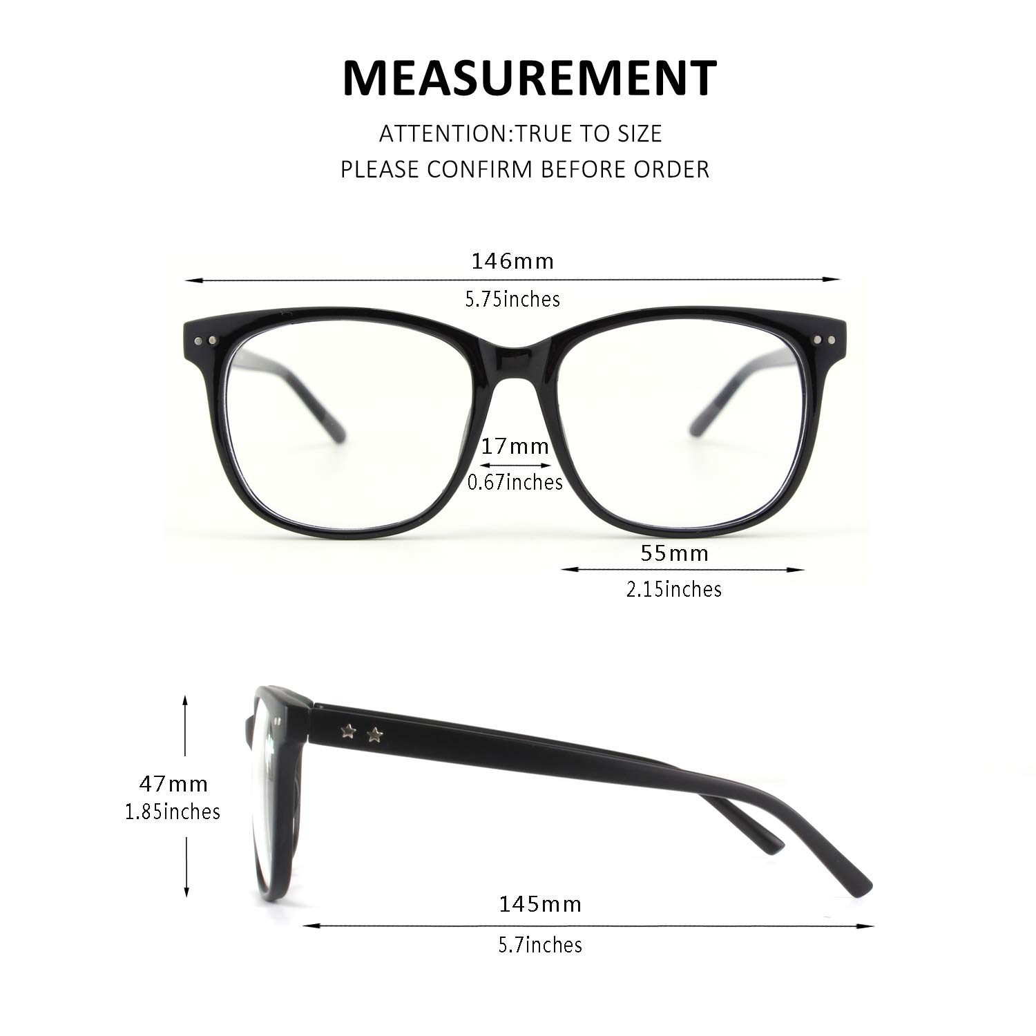 GQUEEN Fake Glasses Oversized Non Prescription Glasses Clear Lens Glasses for Women Men Eyeglasses Matte Black, 201581