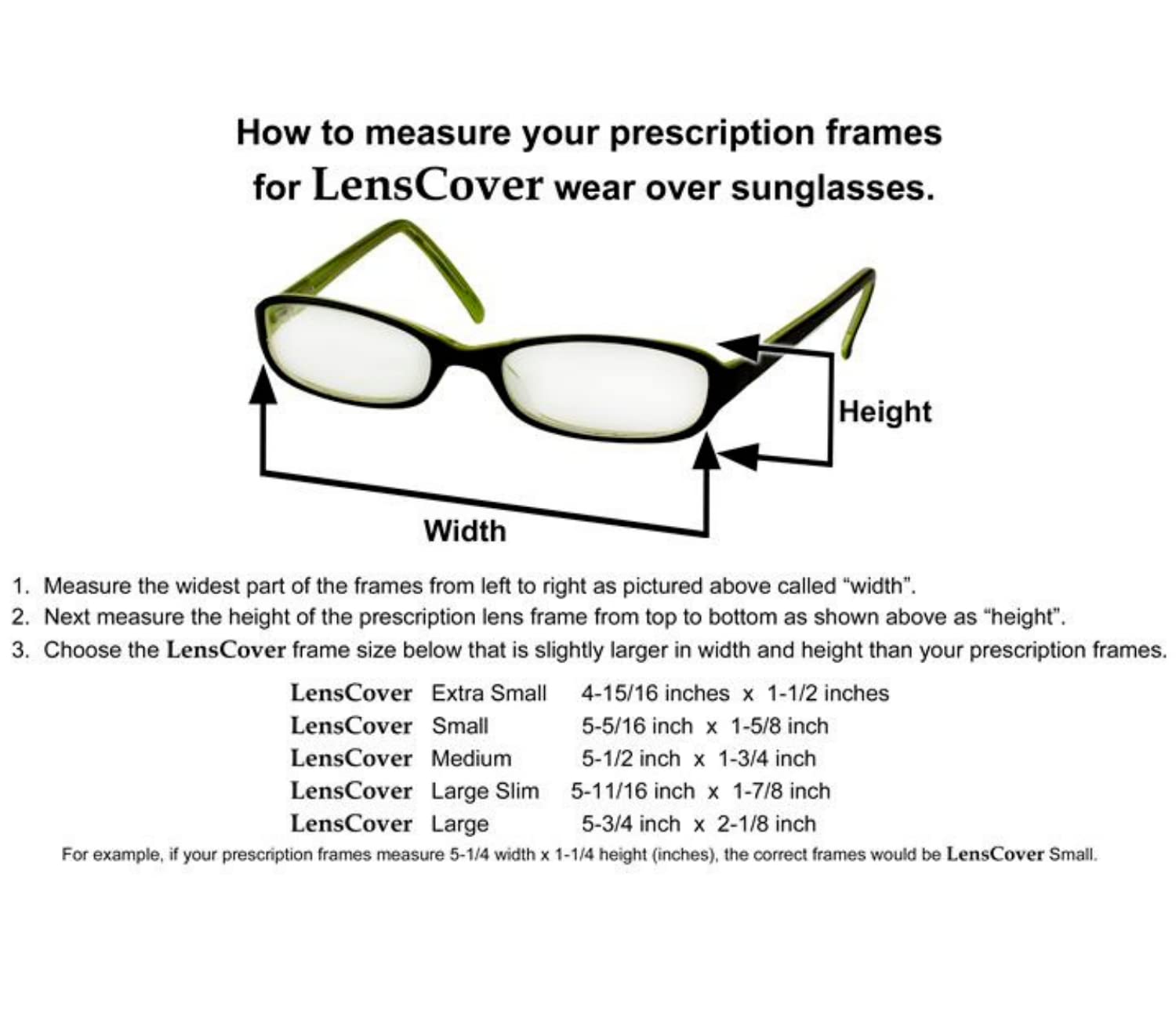 LensCovers Large Polarized Wraparound Sunglasses | Wear Over Sunglasses to Cover Eyeglasses or Prescription Glasses | Black Frame with Reflective; Fitover for Glasses Up to 5 3/4'' X 2''