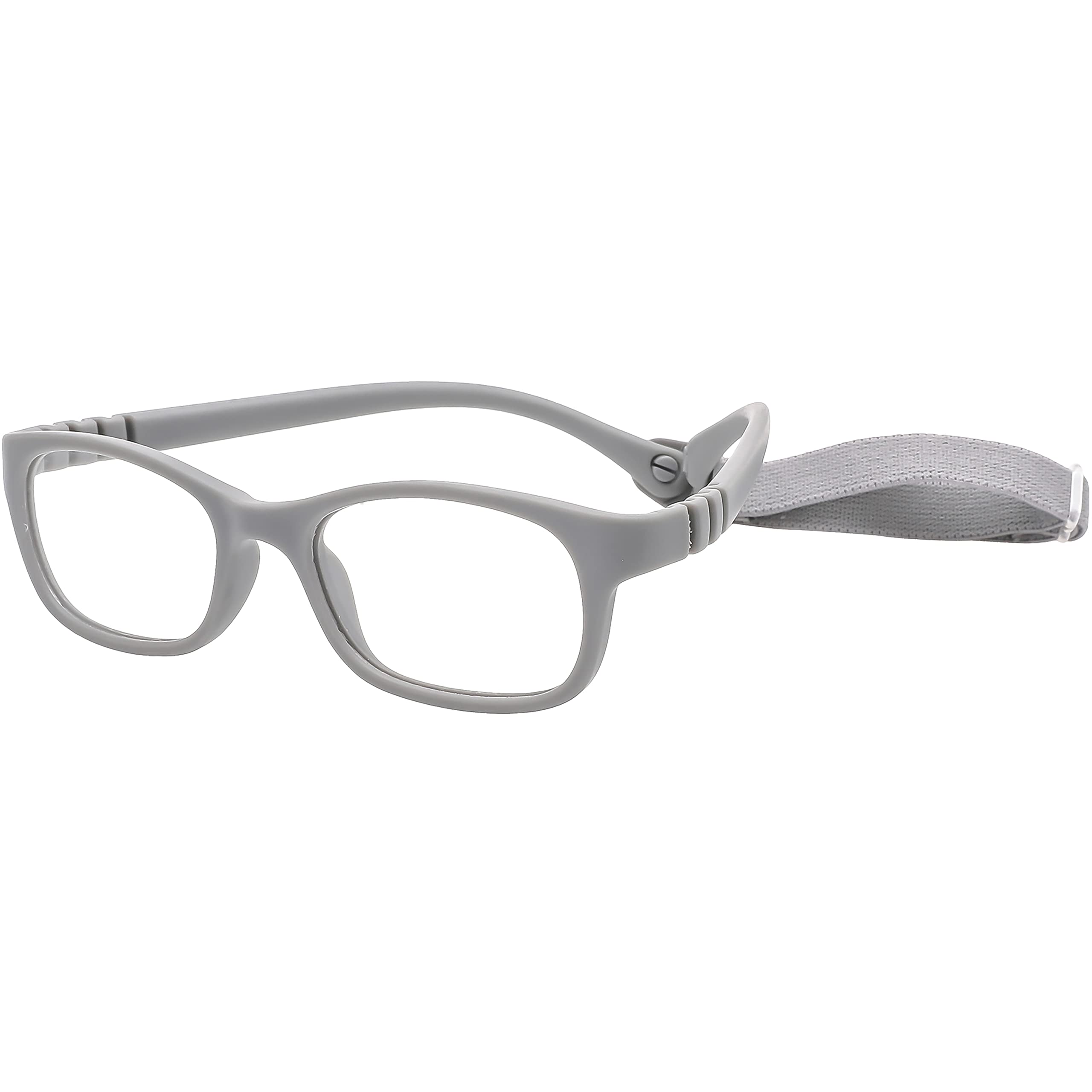 Toddler Flexible Frame Glasses - 1-3 Years Unbreakable Eyeglasses for Kids - Kids Flexible Glasses - Rbg Glasses for Kids Prescription Glasses Flexible - Toddler Eyeglass Frames 44-15-120 Grey