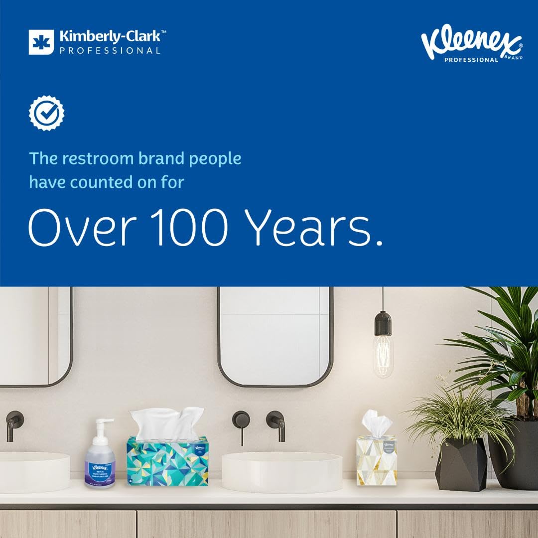 Kleenex Hard Roll Paper Towels (50606) with Premium Absorbency Pockets, 1.75" Core, White, 600'/Roll, 6 Rolls/Case, 3,600'/Case