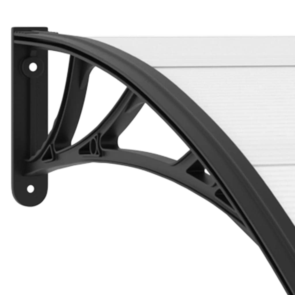 Window Awning Door Canopy | Modern Polycarbonate Front Door Canopy | Outdoor Patio Awning Canopy Window Door Cover for Rain Sunlight Protection | Black PC 78.7" x 39.4" by FurturHome